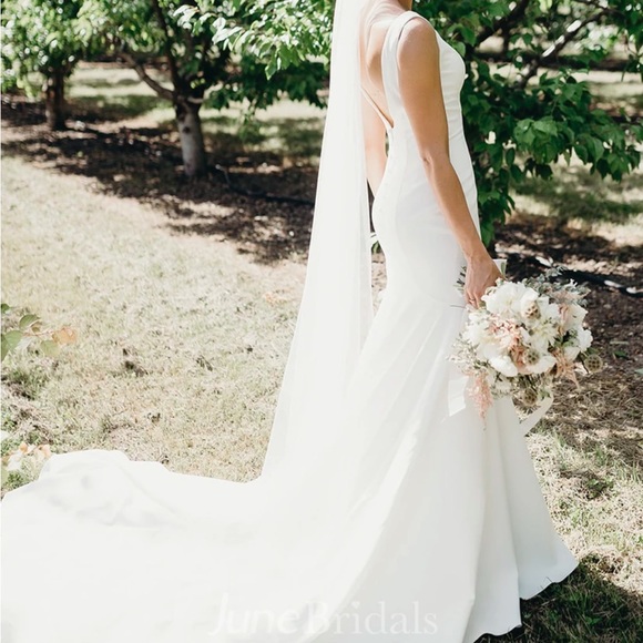june bridal | Dresses | Mermaid Stunning Sleeveless Vneck Bridal Gown ...